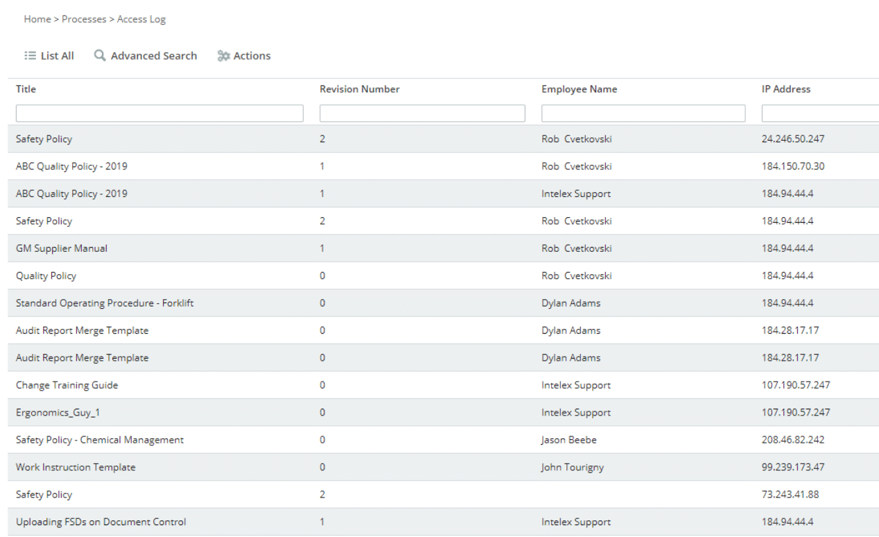 Document Control Software | Intelex
