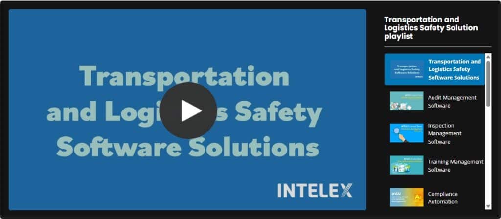 EHS Software for Transportation and Logistics Demo Playlist
